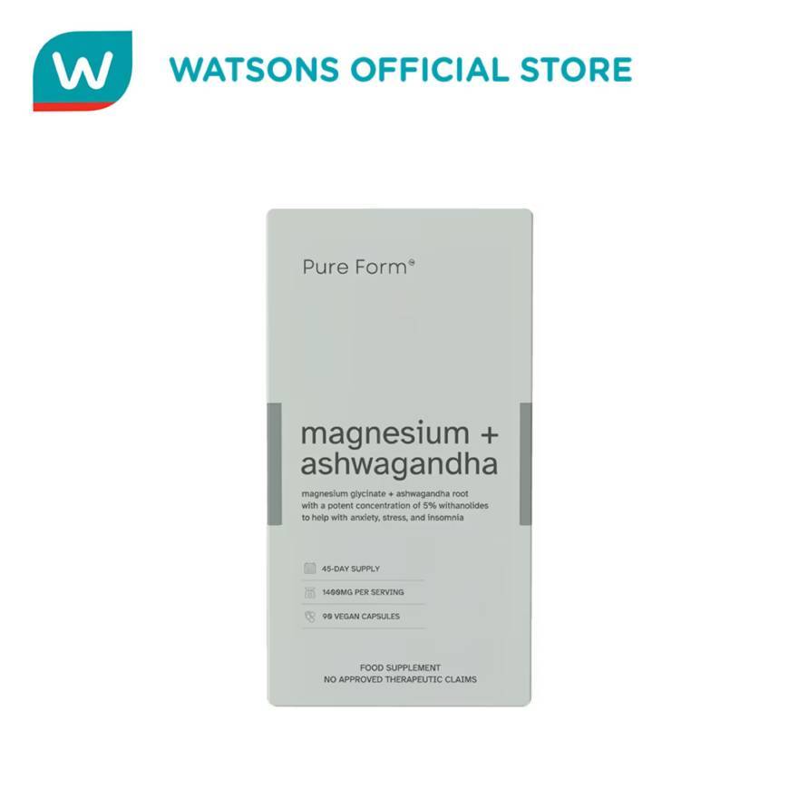 PURE FORM Magnesium + Ashwagandha Capsule | Shopee Philippines