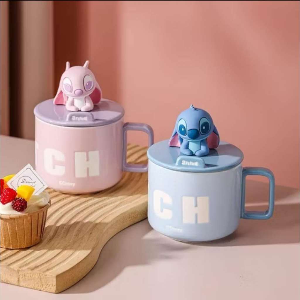 ANGEL STITCH COLELCTION CERAMIC MUGS WITH COVER CUTE DESIGN 3D ON TOP ...