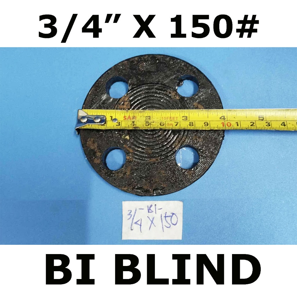 BI BLIND FLANGE 3/4" X 150# BLACK IRON === 3/4" X 150# ASTM | Shopee ...