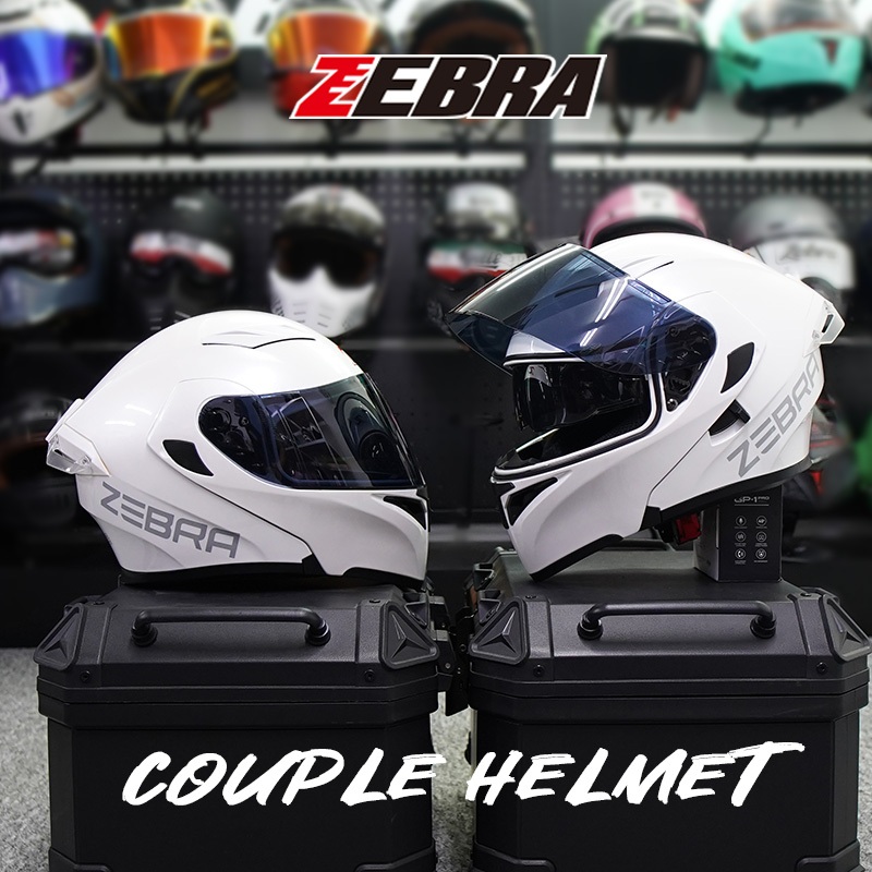 ZEBRA ff805 Couple Helmet Full Face Modular Helmet Dual Visor ...