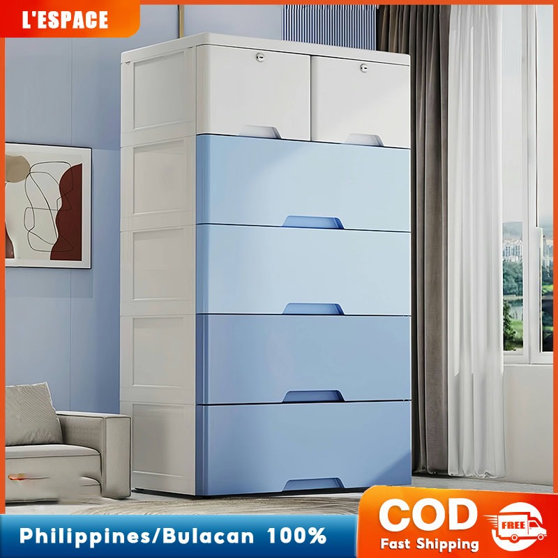 50cm Multi-Layer Drawer Cabinet Durabox Plastic Wardrobe With Lock ...