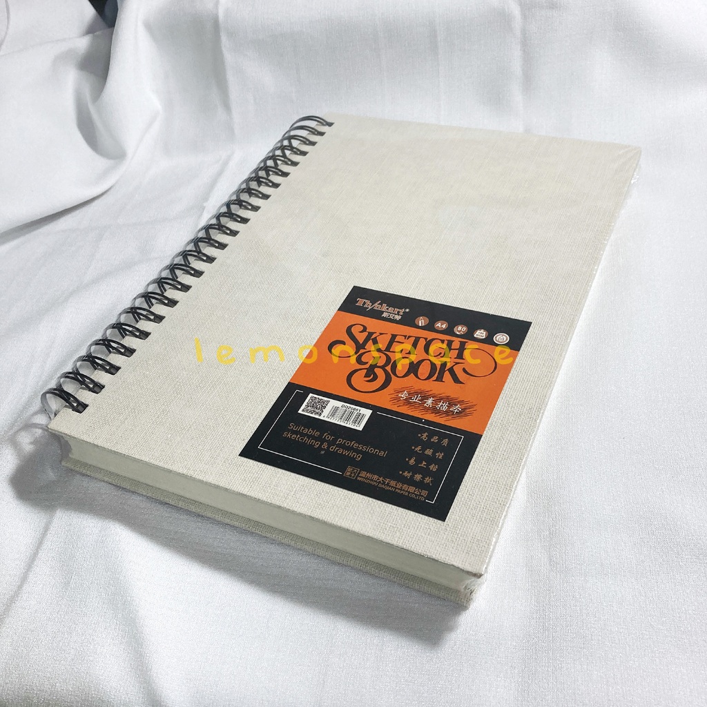 180gsm A4 Cream Hardbound Sketch Book 80 sheets notebook journal ...