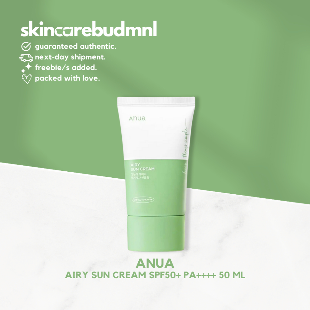 Anua Airy Sun Cream SPF50+ PA++++ 50 ml by skincarebudmnl | Shopee ...