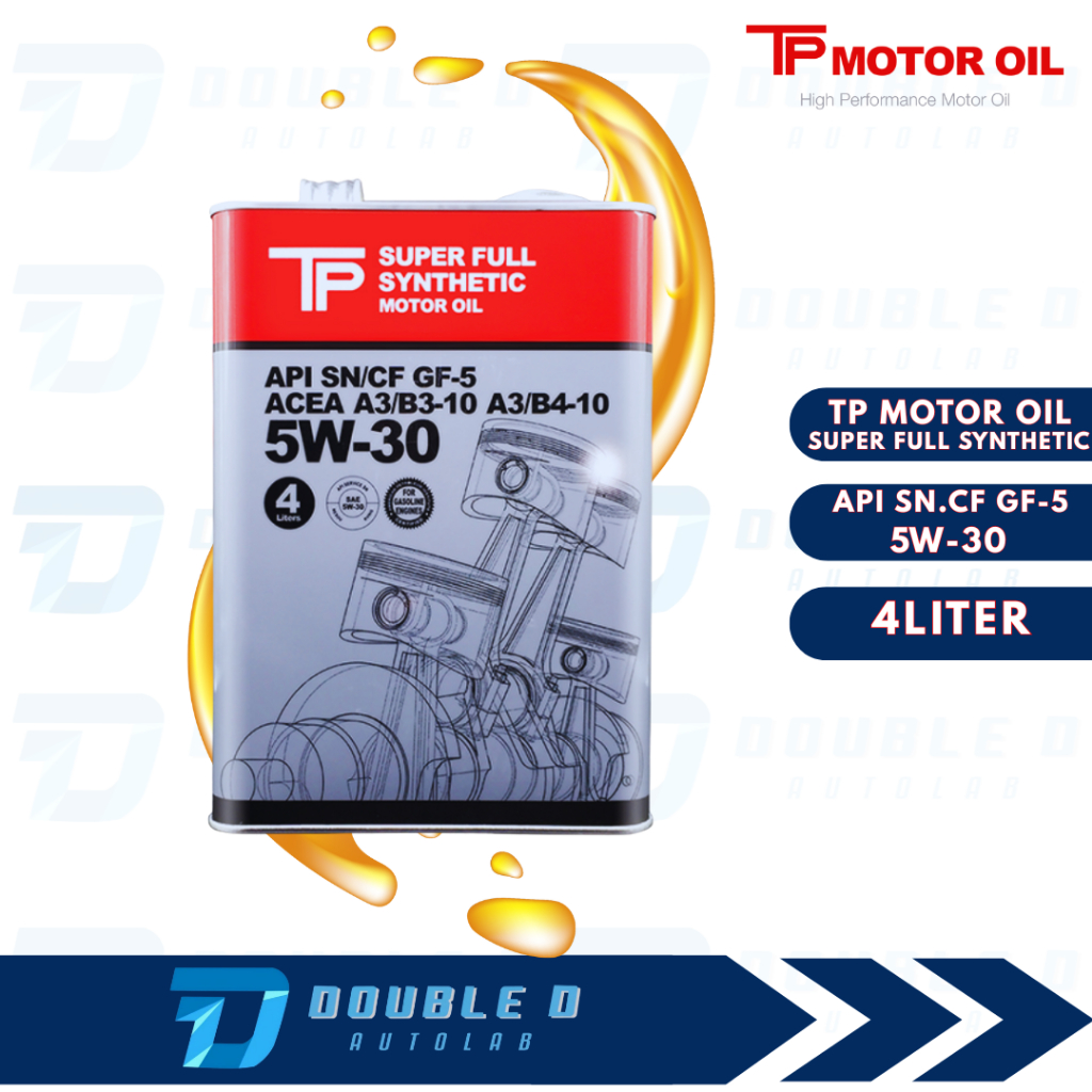 TP 5W-30 Super Full Synthetic Motor Oil (API SN/CF) - 4 LITERS | Shopee ...