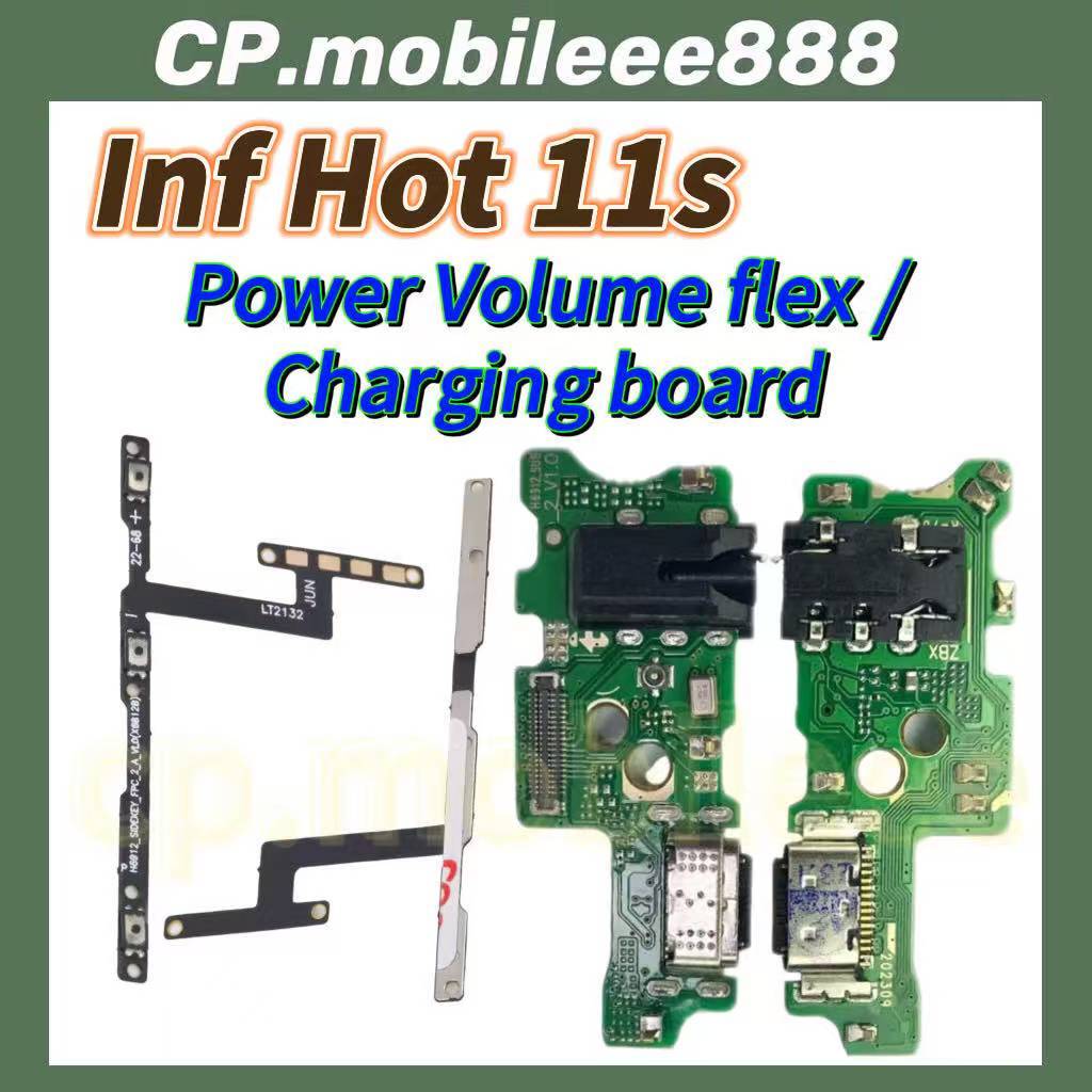 Inf Hot 11s Power Volume Flex Button Switch USB Charging Port Board For ...