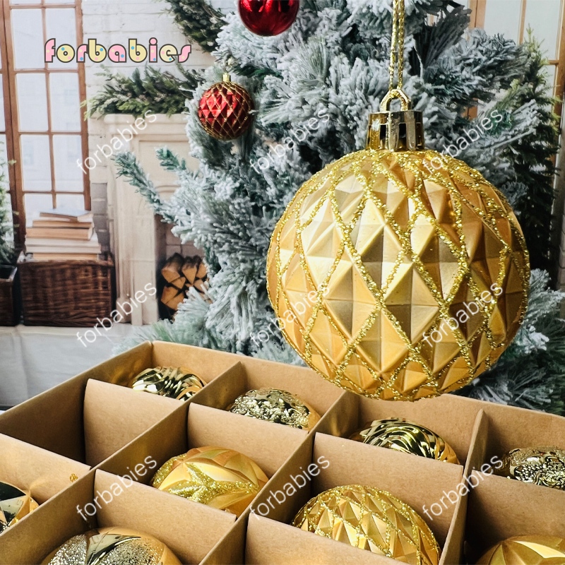 6cm & 8cm Christmas Balls 12pcs Special Shaped balls for Christmas Tree ...