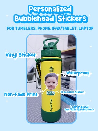 Personalized Customized Mini Bubble Head Face Cut out Vinyl Sticker ...