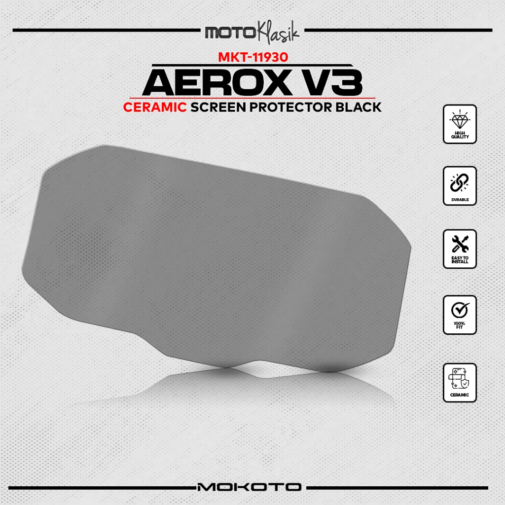 MOKOTO YAMAHA AEROX V3 CERAMIC SCREEN PROTECTOR BLACK MKT-11930 ...