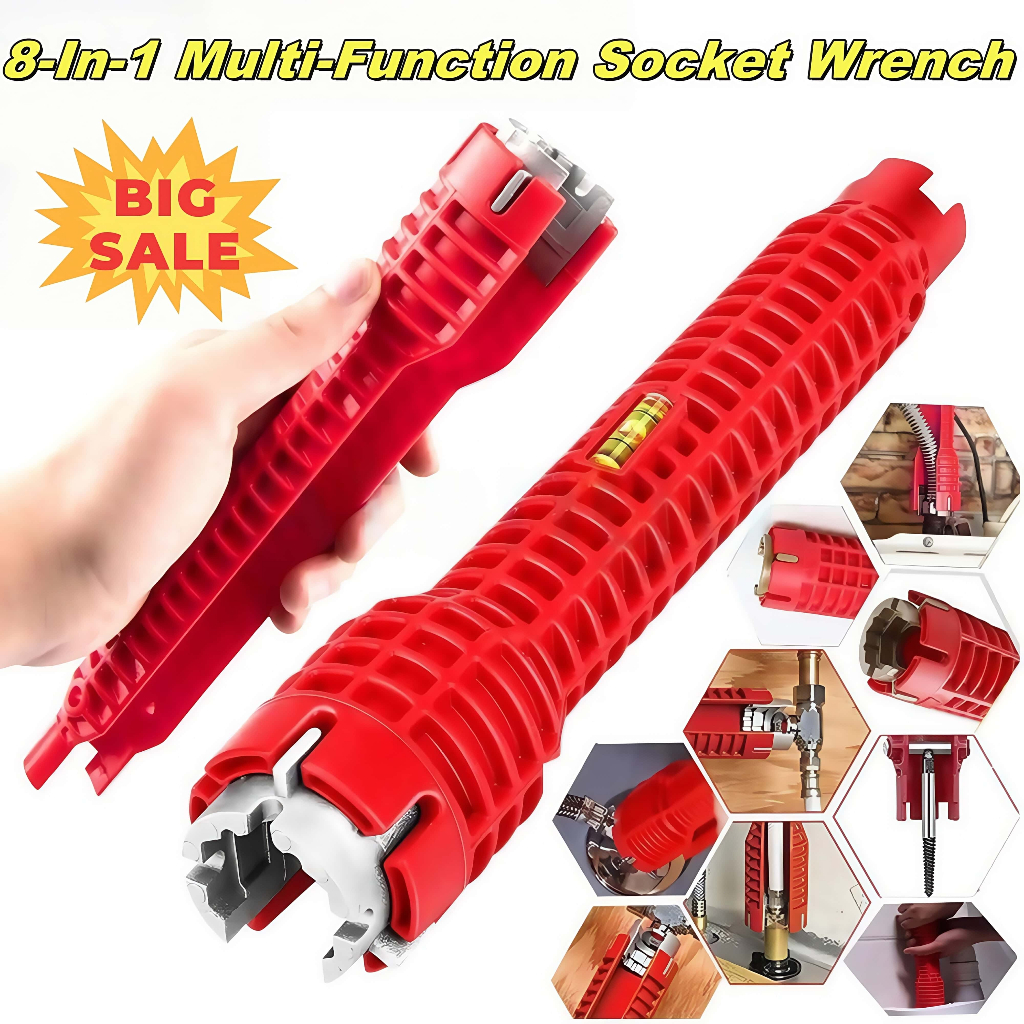 8-In-1 Sink Wrench Set, Sink Repair and Faucet Plumbing Tool, Multi ...