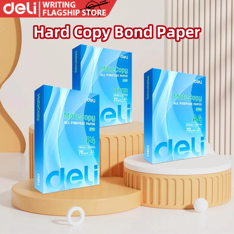 Deli Hard Copy Bond Paper/Copy One Bond Paper (70G 500 Sheets) Short/A4 ...