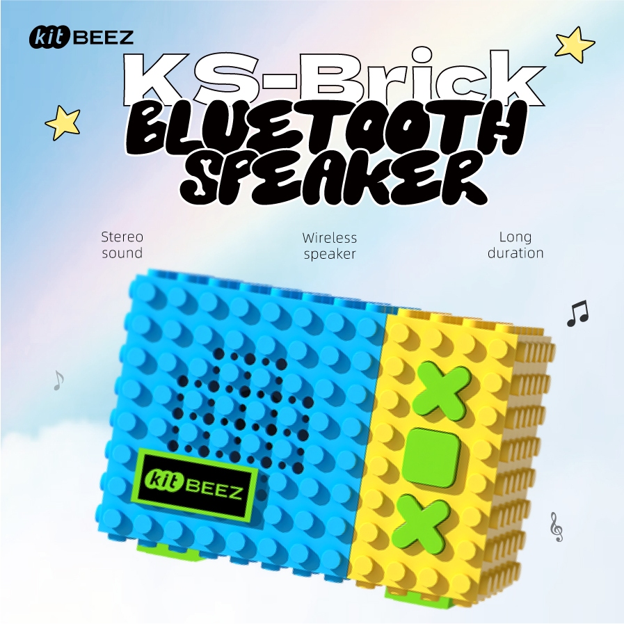 KiTBEEZ KS-Brick Mini Bluetooth Speaker 5W HD Stereo Sound lego-Style ...