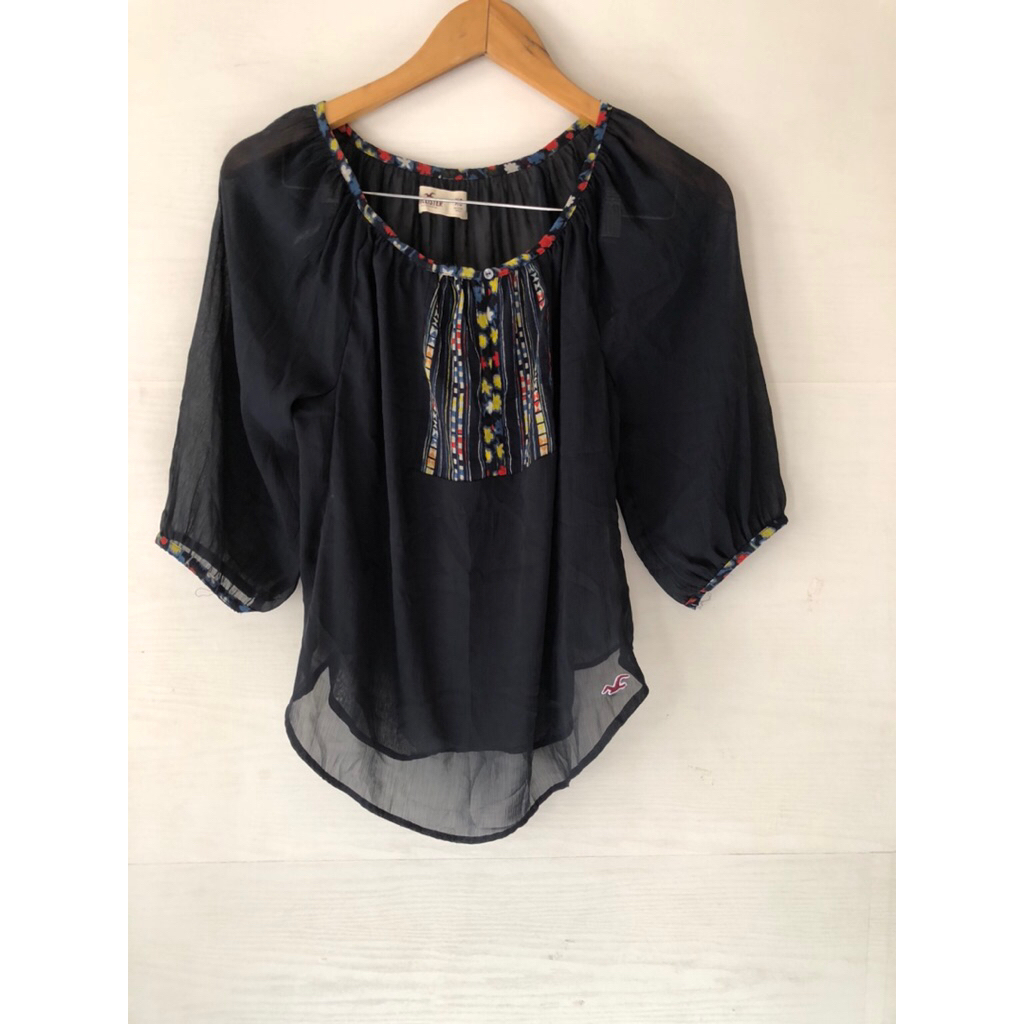 Hollister Sheer top Boho | Shopee Philippines
