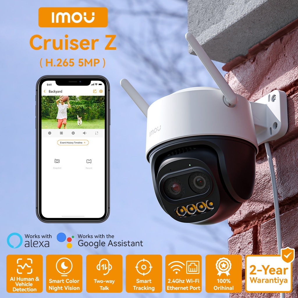 IMOU Cruiser Z 5MP WiFi Mixed Zoom Camera Home Outdoor CCTV Camera ...