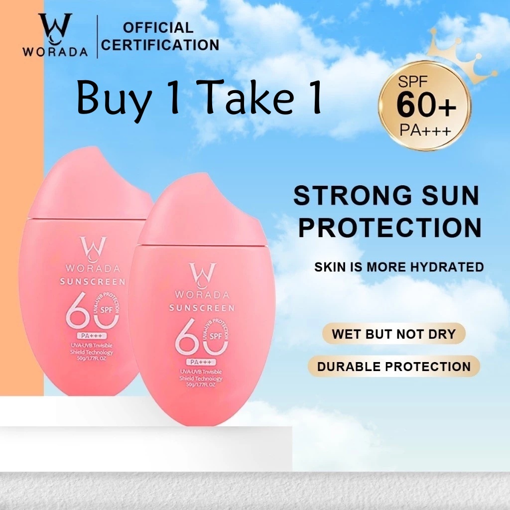 ( BUY 1 TAKE 1 ) WORADA BEAUTY SPF60+++ sunscreen high protection UV ...