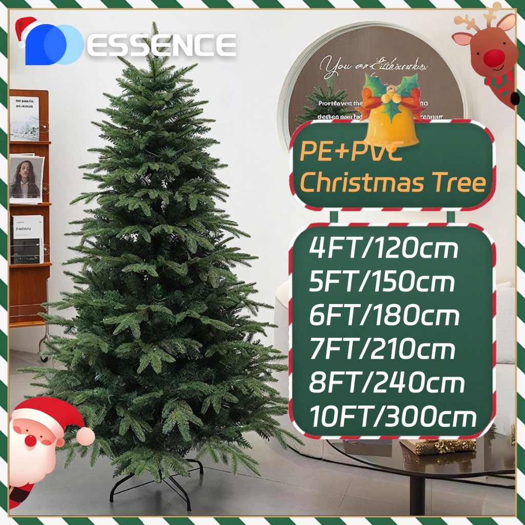 10FT New Christmas Tree Full Shape PE+PVC with Metal Stand High Quality ...