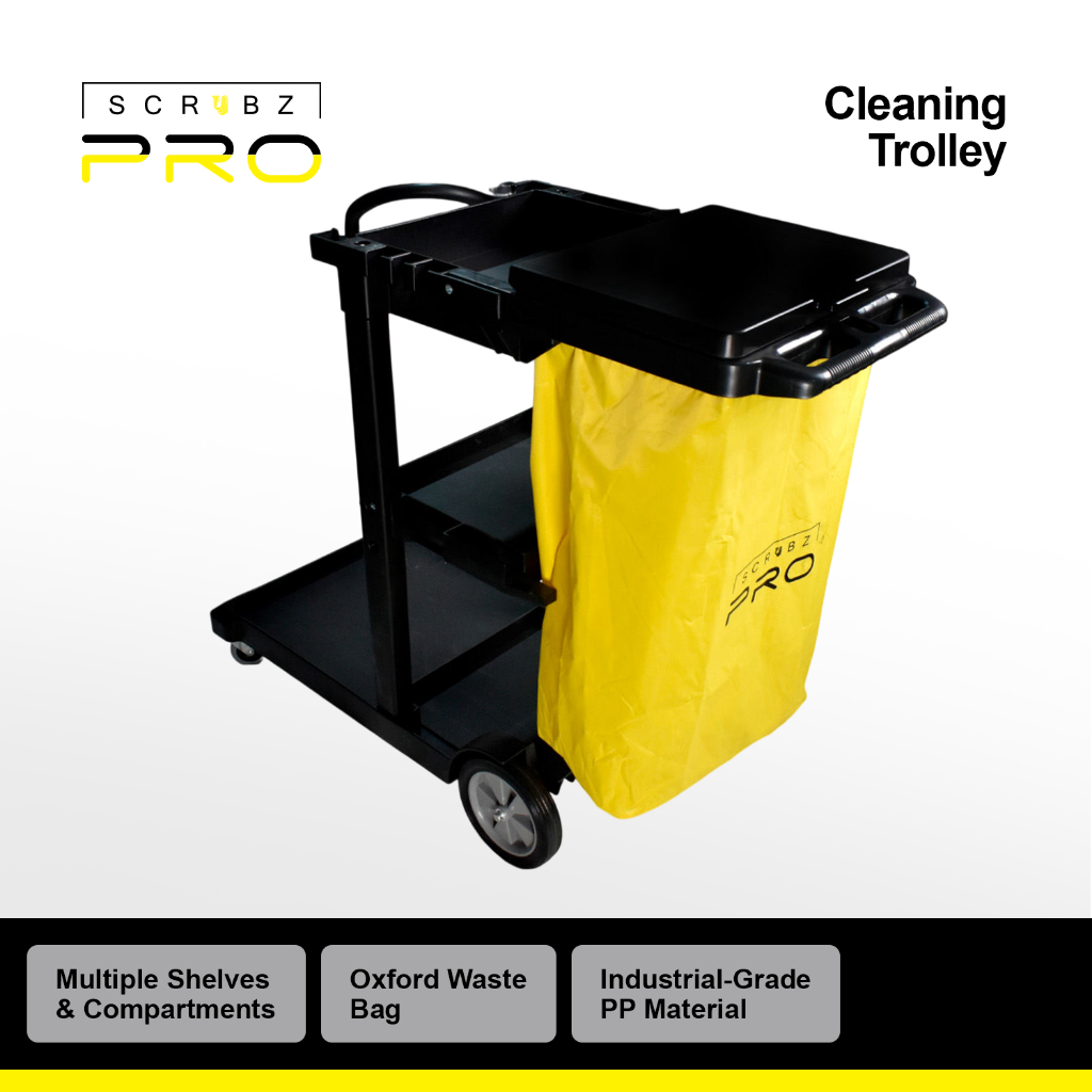 SCRUBZ Pro Cleaning Trolley, Janitorial Cart, Mall Hotel Guest Room ...