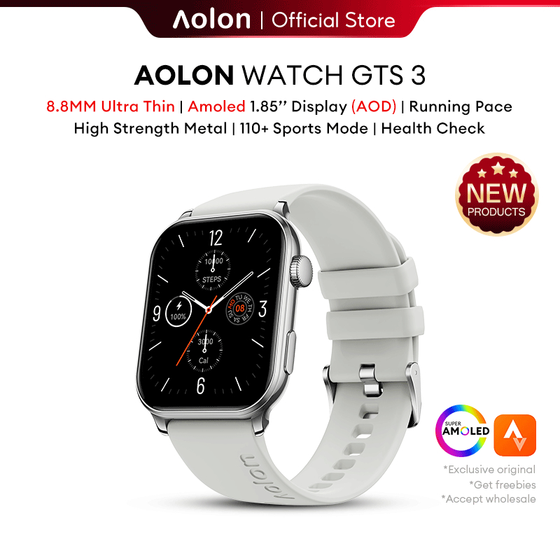 【New】Aolon GTS 3 Smart Watch 8.8mm Ultra-thin Amoled AOD 40mm Women's ...