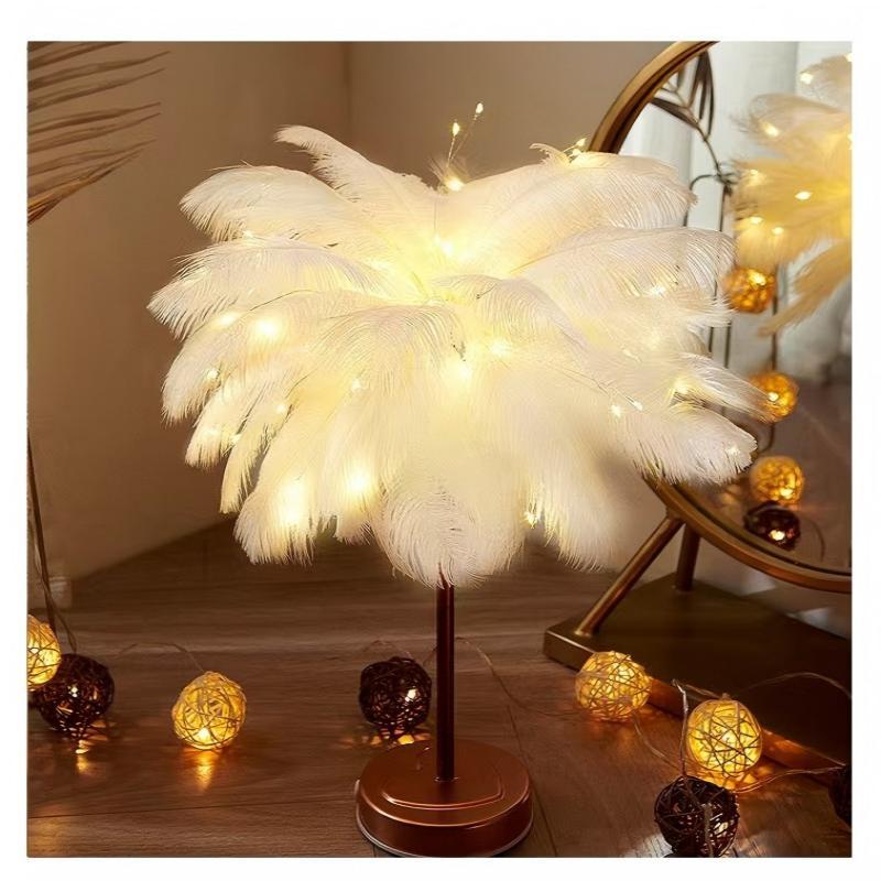 Nordic light luxury home decoration high-end carnival feather luminous ...