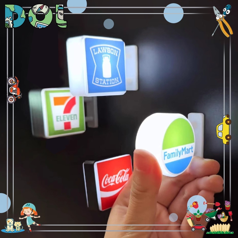 Convenience Store Refrigerator Sticker Magnetic Stickers Glow ...
