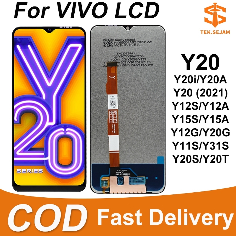 Vivo LCD Y20 Y20T Y20A Y20i Y20SG Y12S Y15S Y20S Y12A Y15A LCD Display ...