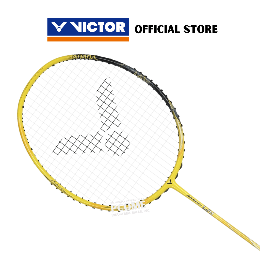 VICTOR AURASPEED LJH Banana Yellow Unstrung Badminton Racket with BLACK ...