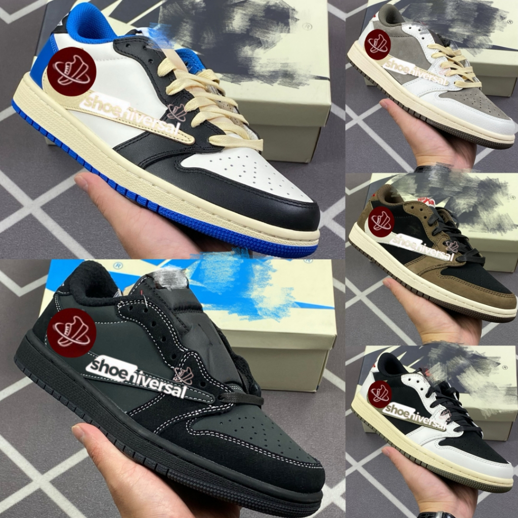 Jor.1 Travis Black Mocha Phantom Sneakers for Men and Women shoes OEM ...