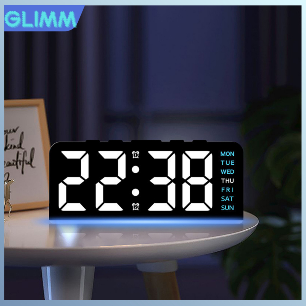 LED Electronic Alarm Clock Student Plug-In Battery Dual-Purpose Small ...