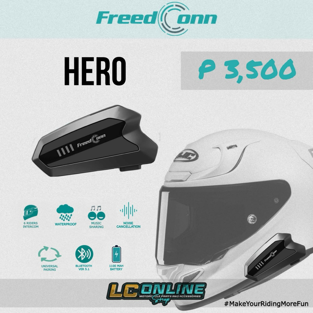 Freedconn Hero Helmet Intercom Bluetooth | Shopee Philippines