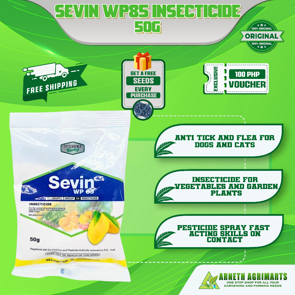 ARNETH AGRIMARTS SEVIN WP85 INSECTICIDE,ANTI-TICK & FLEA POWDER FOR ...
