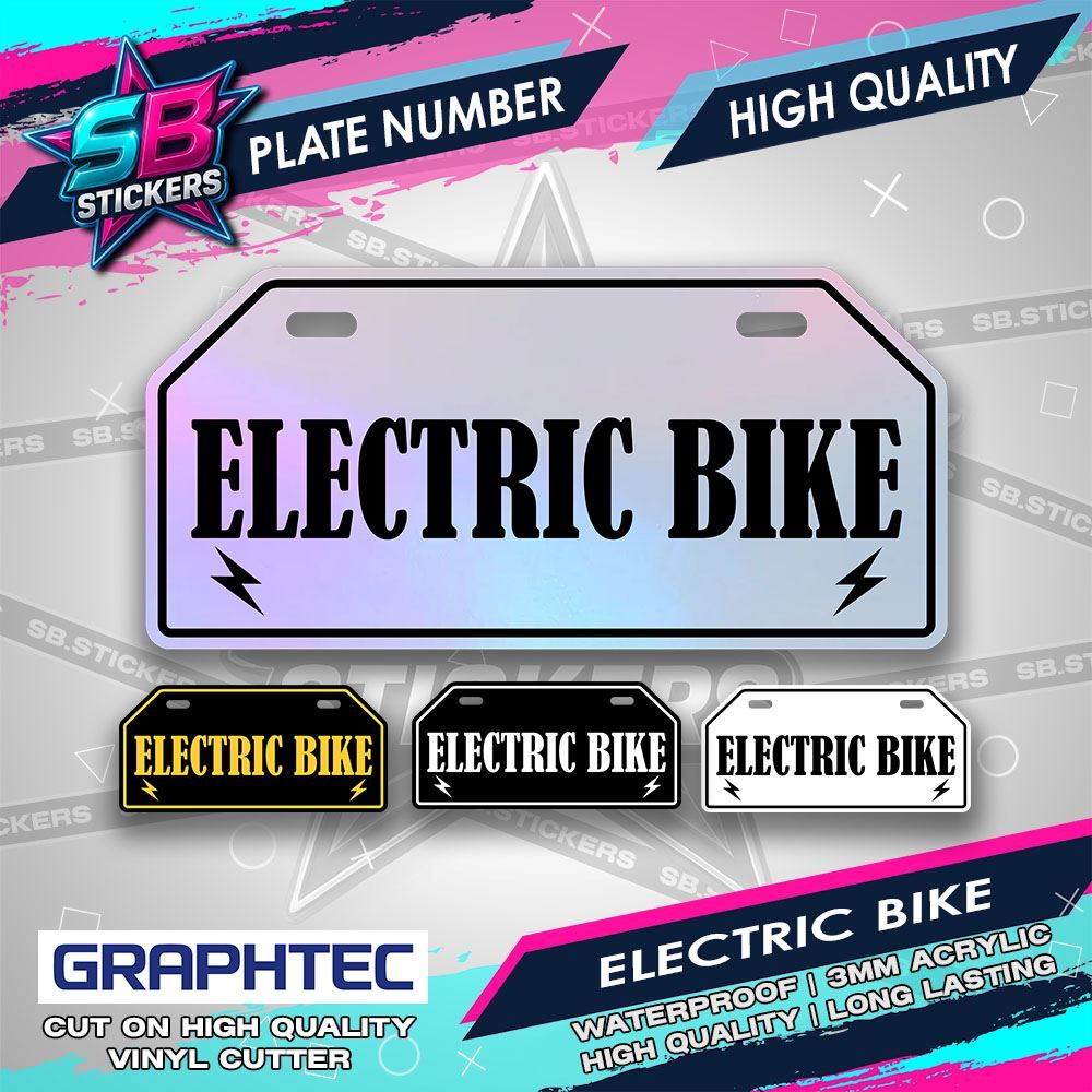 CUSTOMIZED PLATE | ELECTRIC BIKE | ACRYLIC TEMPORARY MOTORCYCLE PLATE ...