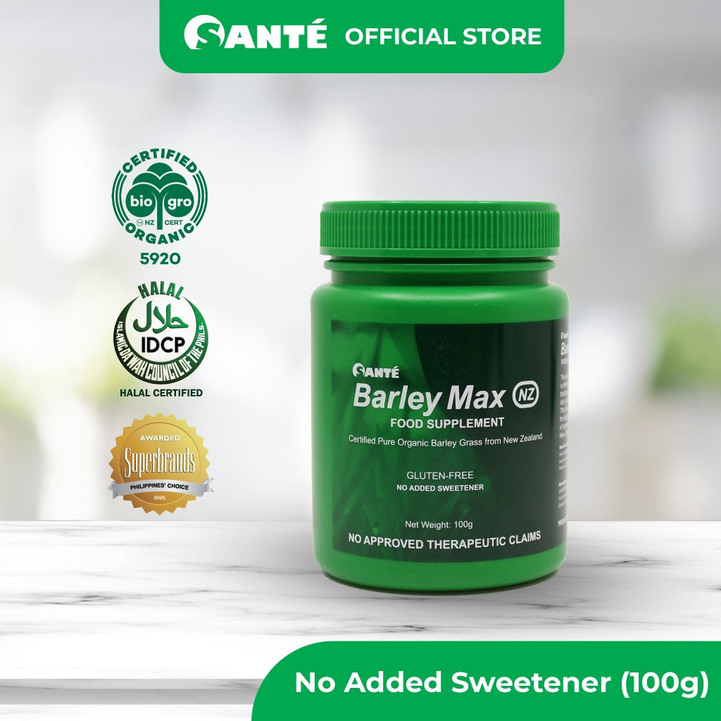 Santé Barley Max Powder – 100g Canister – Certified Pure Organic Barley ...