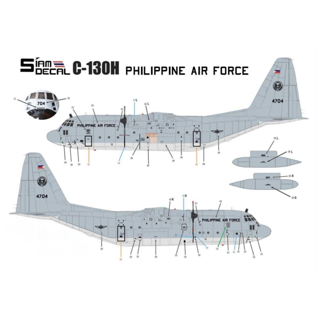 Siam Decals C-130 Phil Air Force Decals | Shopee Philippines