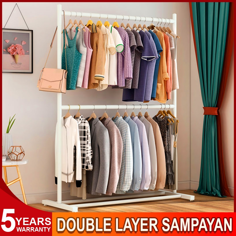 Eone Home New Double Layer Sampayan Stainless Clothes Hanging Rack ...