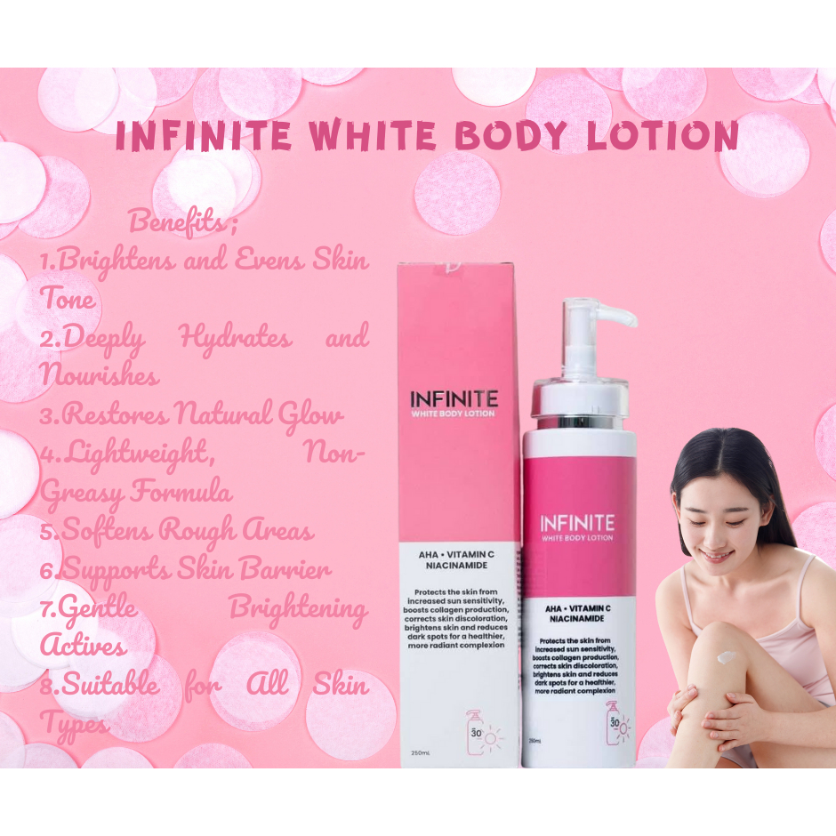 AUTHENTIC INFINITE WHITE BODY LOTION with Niacinamide, AHA & Vitamin C ...