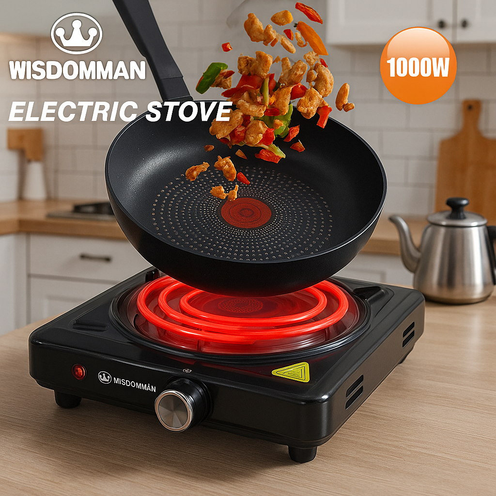 WISDOMMAN 1000W Single Electric Stove Hot Plate Electric Cooking Stove ...