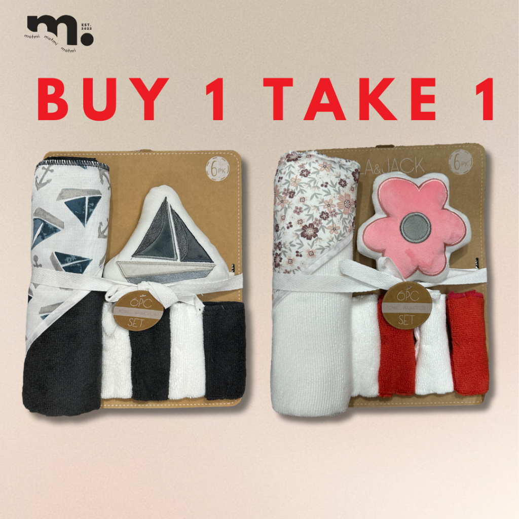 BUY 1 TAKE 1 Baby towel gift set with box gift wrap boy and girl ...