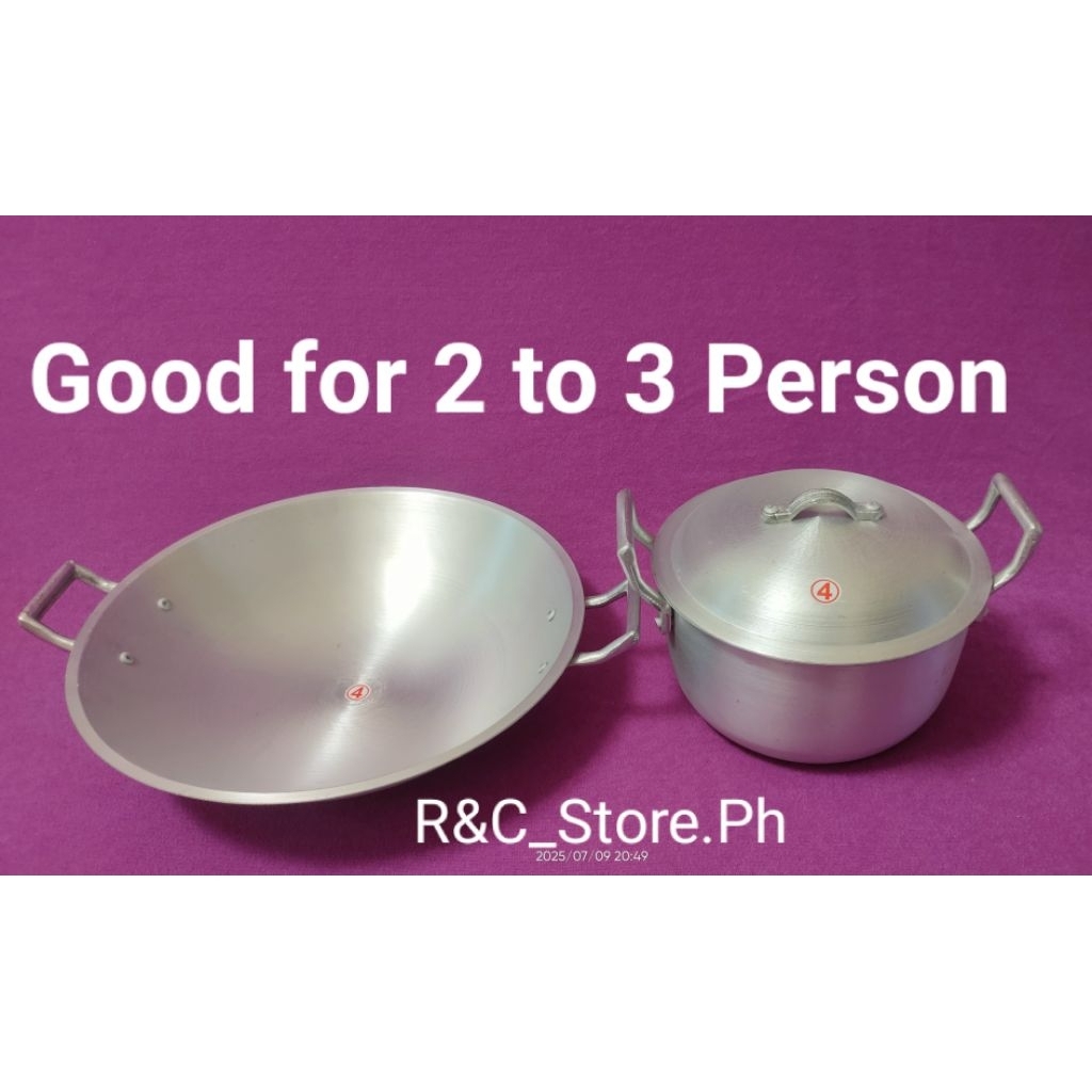 Kaldero and Kawali Set Double Handle(good for 2 to 3 person) DHS4/DHF4 ...