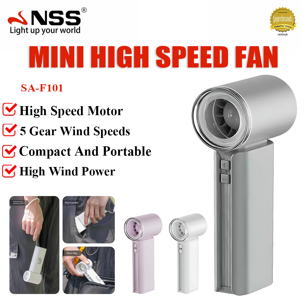 Oscar Mini High Speed Fan Rechargeable Handheld Fan Portable Strong ...