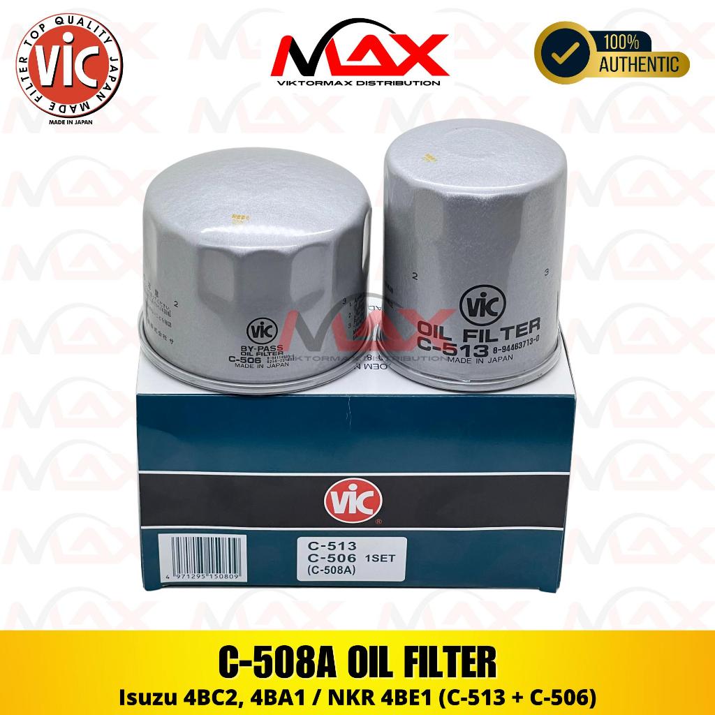 C-508A Vic Oil Filter For Isuzu 4BC2, 4BA1 / NKR 4BE1 (C-513 + C-506 ...