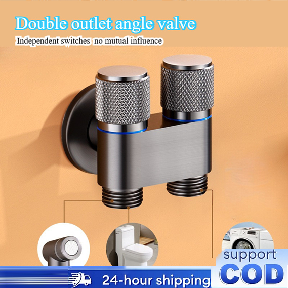 304 Stainless Steel Double Angle Valve 2-Way Angle Valve 1/2 x 1/2 ...