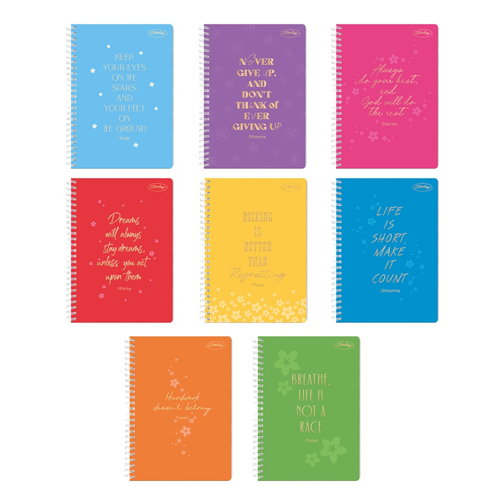 Sterling Bini Quotes Set of 8 Spiral Notebook 685 80 Leaves (Limited ...