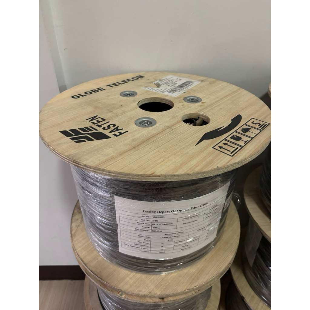 FOC FIBER OPTIC CABLE WHITE STRIP 1CORE 1KM TELCO BRAND | Shopee ...