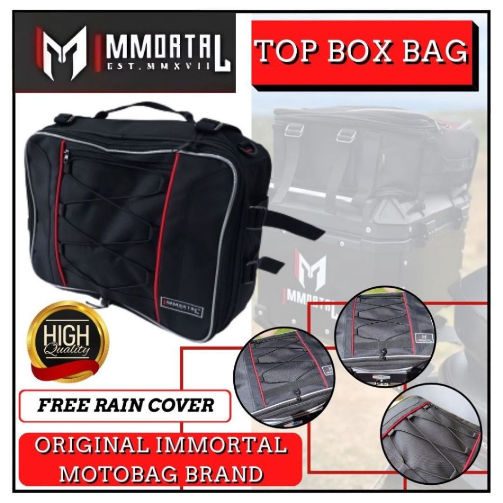 Top Box Bag 16 Liters Extendable Up to 21 Liters by Immortal Motobag ...