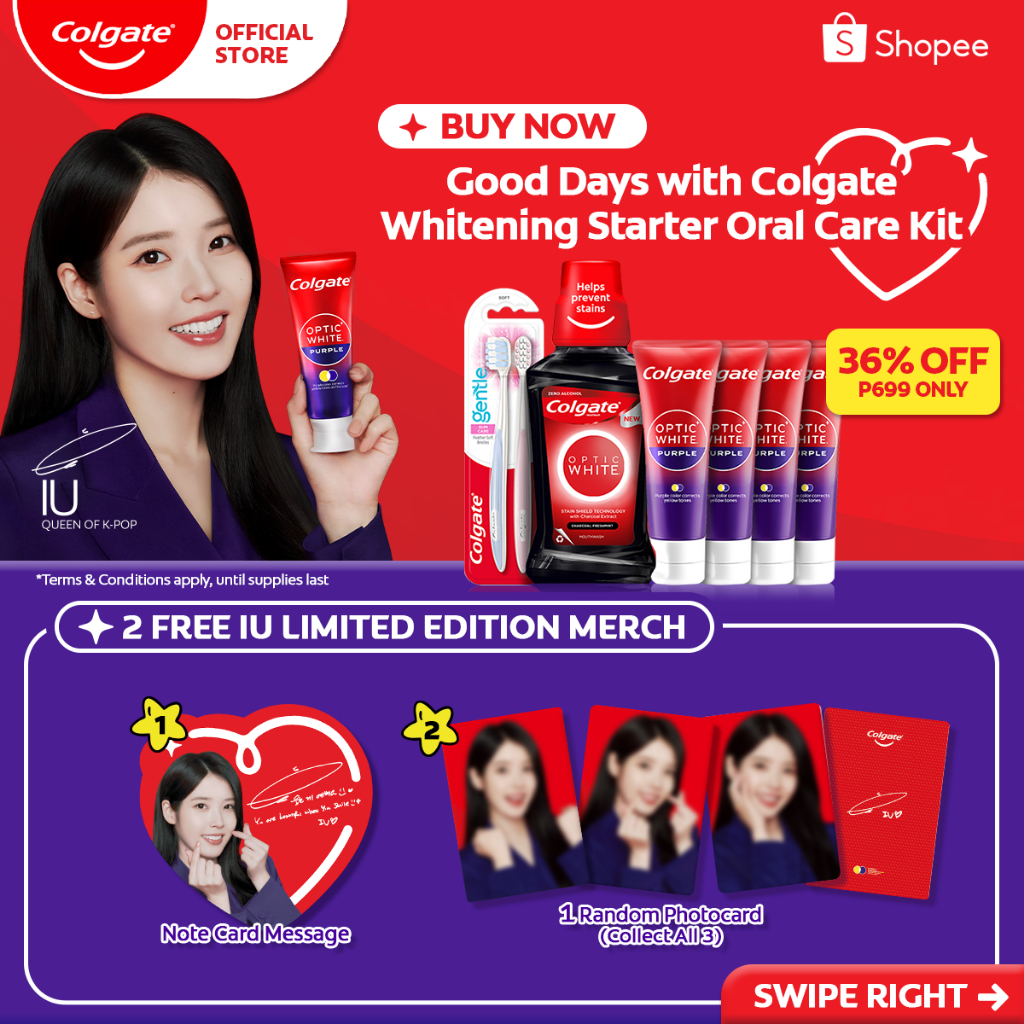 Good Days with IU x Colgate Optic White Purple Whitening Starter Oral ...