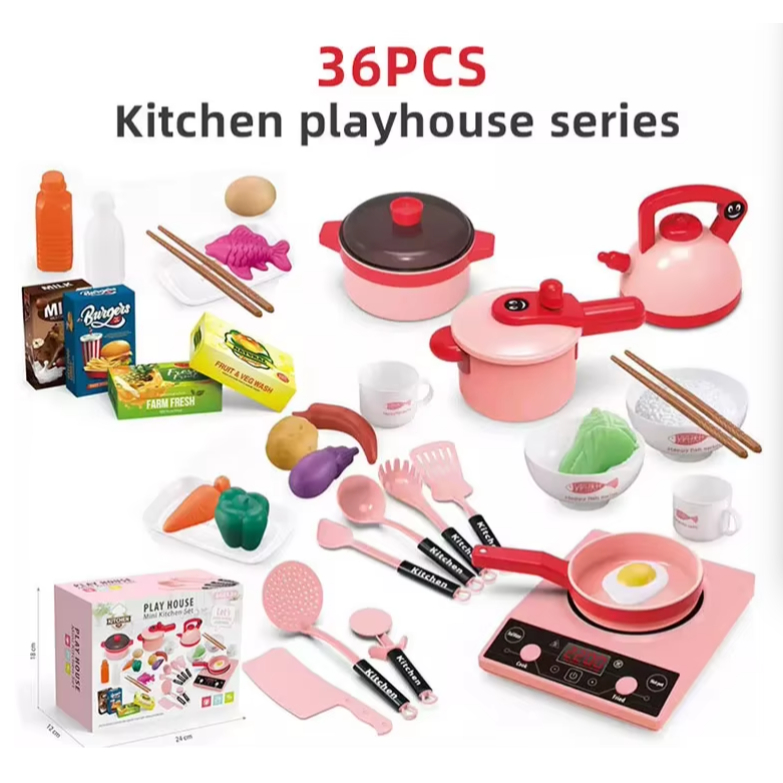 Educational Simulation Induction Cooker Toy Children's Kitchen Toy Set ...