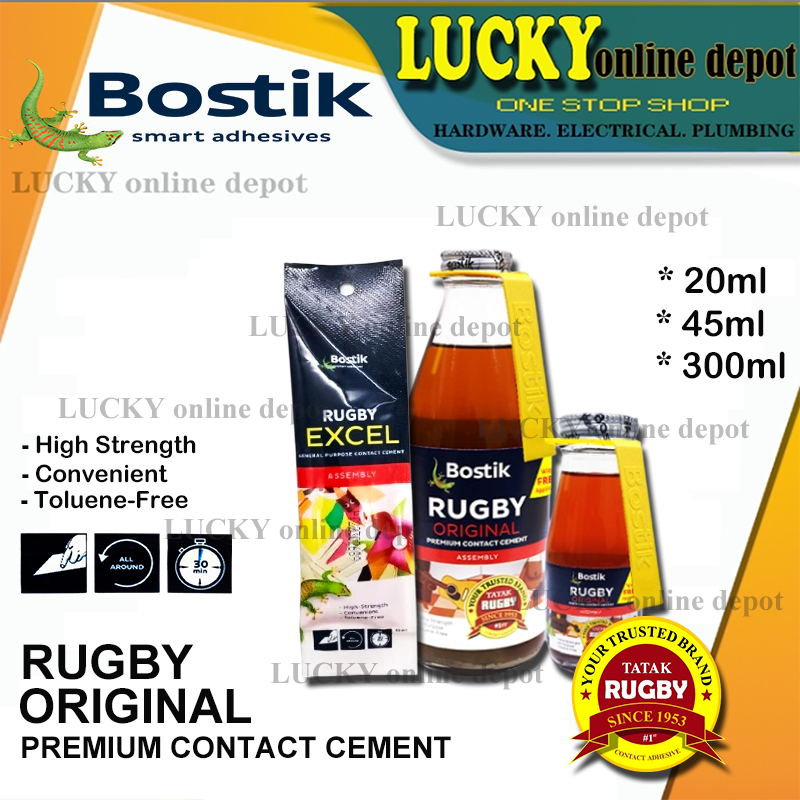 BOSTIK ORIGINAL RUGBY EXCEL / ALL PURPOSE CONTACT CEMENT | Shopee ...