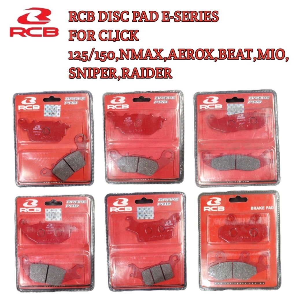 RCB BRAKE Disc Pad E Series for CLICK, NMAX, AEROX, SNIPER, RAIDER ...