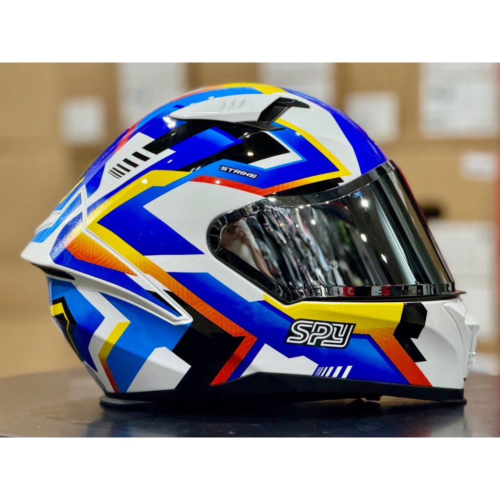 Spyder Strike V2 Full Face Helmet for Motorcycle (Free Clear Visor ...