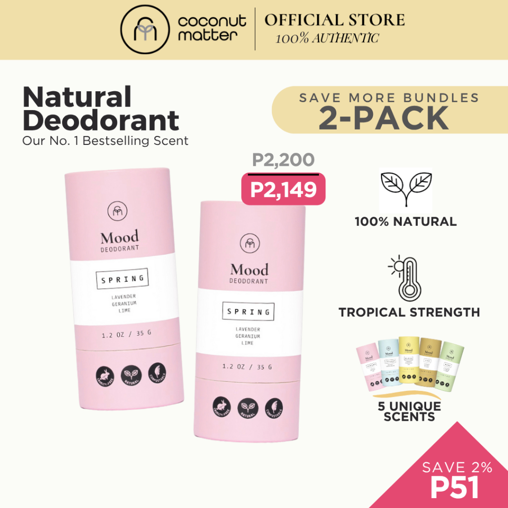 Coconut Matter MOOD Spring Deodorant 35g x 2 Pack | Shopee Philippines
