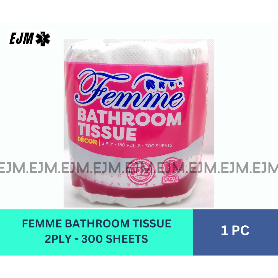 FEMME BATHROOM TISSUE 2PLY - 300 SHEETS - 1 piece | Shopee Philippines